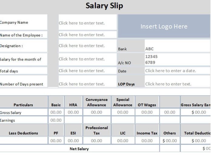 Salary Slip Format | 40+ FREE Excel and Word Templates
