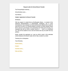 23+ School Transfer letter | Free Sample and Format