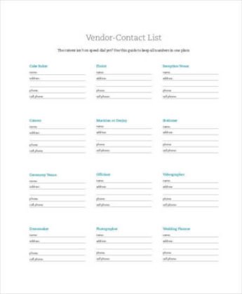 16+Free Supplier (Vendor) List Templates in PDF, Word, Excel