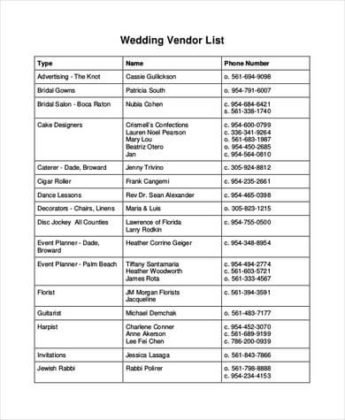 16+Free Supplier (Vendor) List Templates in PDF, Word, Excel