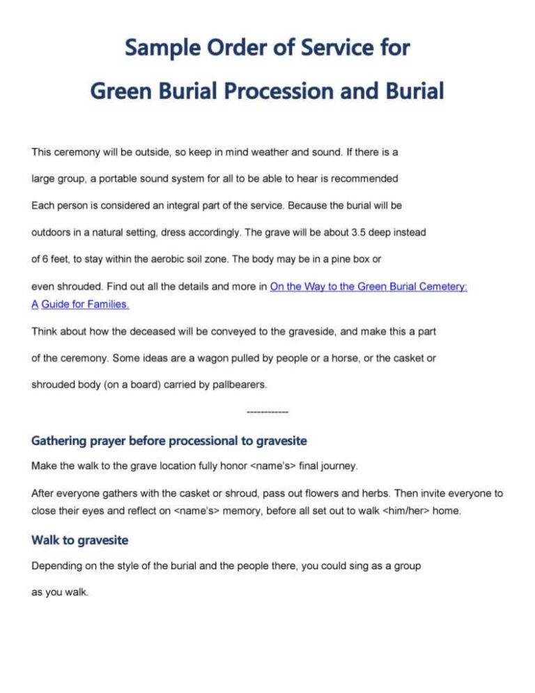 18+ Funeral Order of Service Templates | Sample & Examples