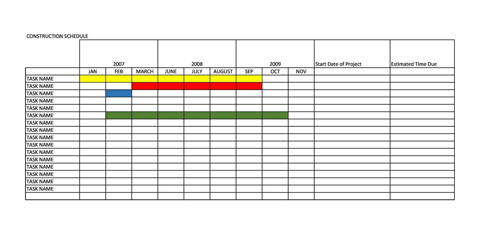 34+ FREE Construction Schedule Templates in MS Word, Excel