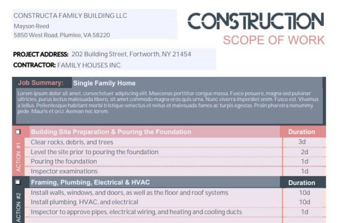41+Sample Scope of Work Template In Word & Excel Format