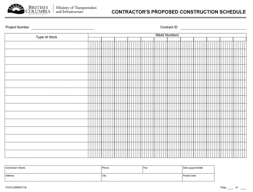 34+ FREE Construction Schedule Templates in MS Word, Excel