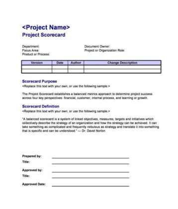 30+ Balanced Scorecard Template Example (Word, Excel)