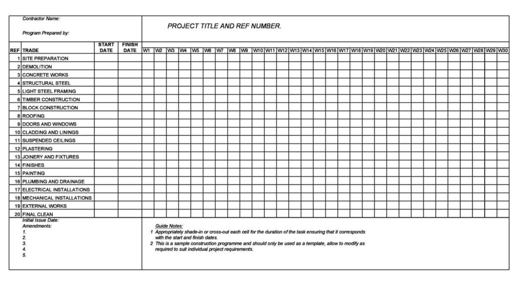34+ FREE Construction Schedule Templates in MS Word, Excel