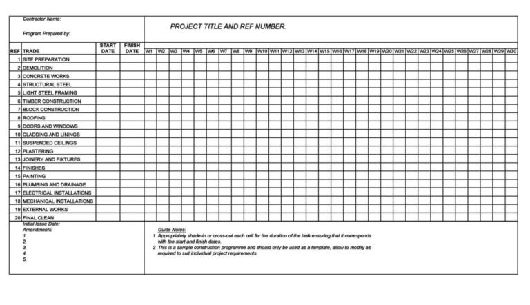 34+ FREE Construction Schedule Templates in MS Word, Excel