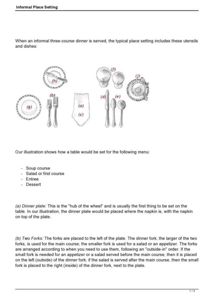 33+ Beautiful Place Setting Templates | FREE Printables - Free ...