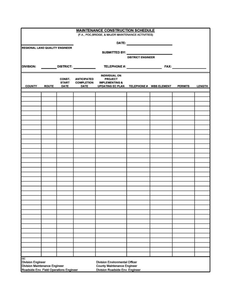 34+ FREE Construction Schedule Templates in MS Word, Excel