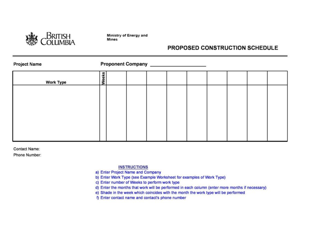 34+ FREE Construction Schedule Templates in MS Word, Excel