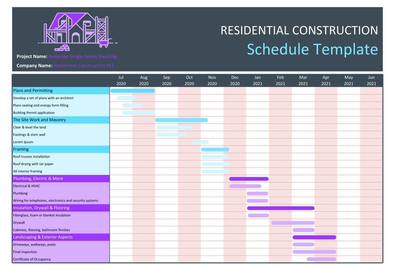 34+ FREE Construction Schedule Templates in MS Word, Excel