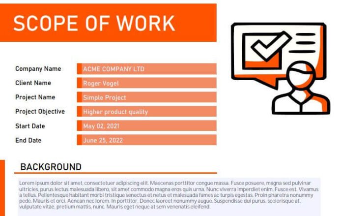 41+Sample Scope of Work Template In Word & Excel Format