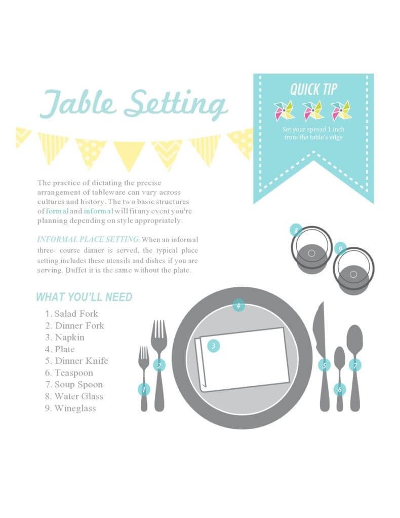33+ Beautiful Place Setting Templates | FREE Printables - Free ...