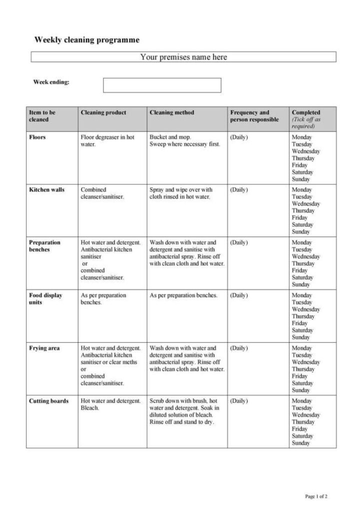 30+ House Cleaning Checklist Templates (FREE Printables)