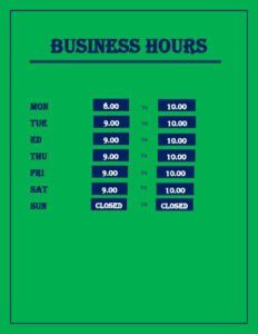 35+Business Hours Template(FREE Printables Word & PDF Files)