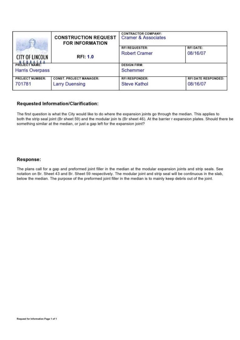 35+ Request For Information Templates | Sample (RFI) Forms