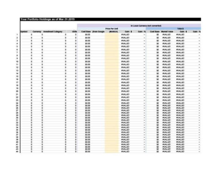 26+ Investment Tracking Spreadsheets (Google Sheets & Excel)