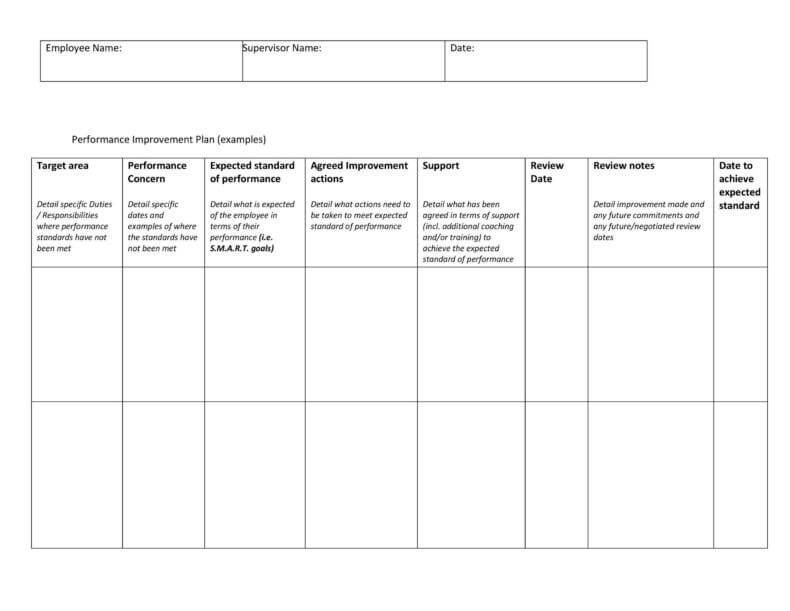 38+ Sample Performance Improvement Plan Templates With Roadmap