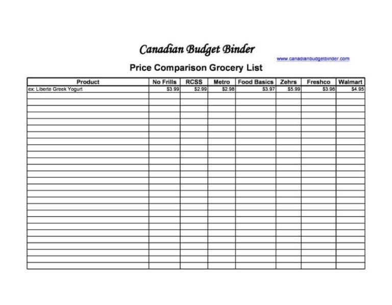 37+ Sample Price Comparison Templates in Excel & Word Format 37+ Sample Price Comparison Templates in Excel & Word Format