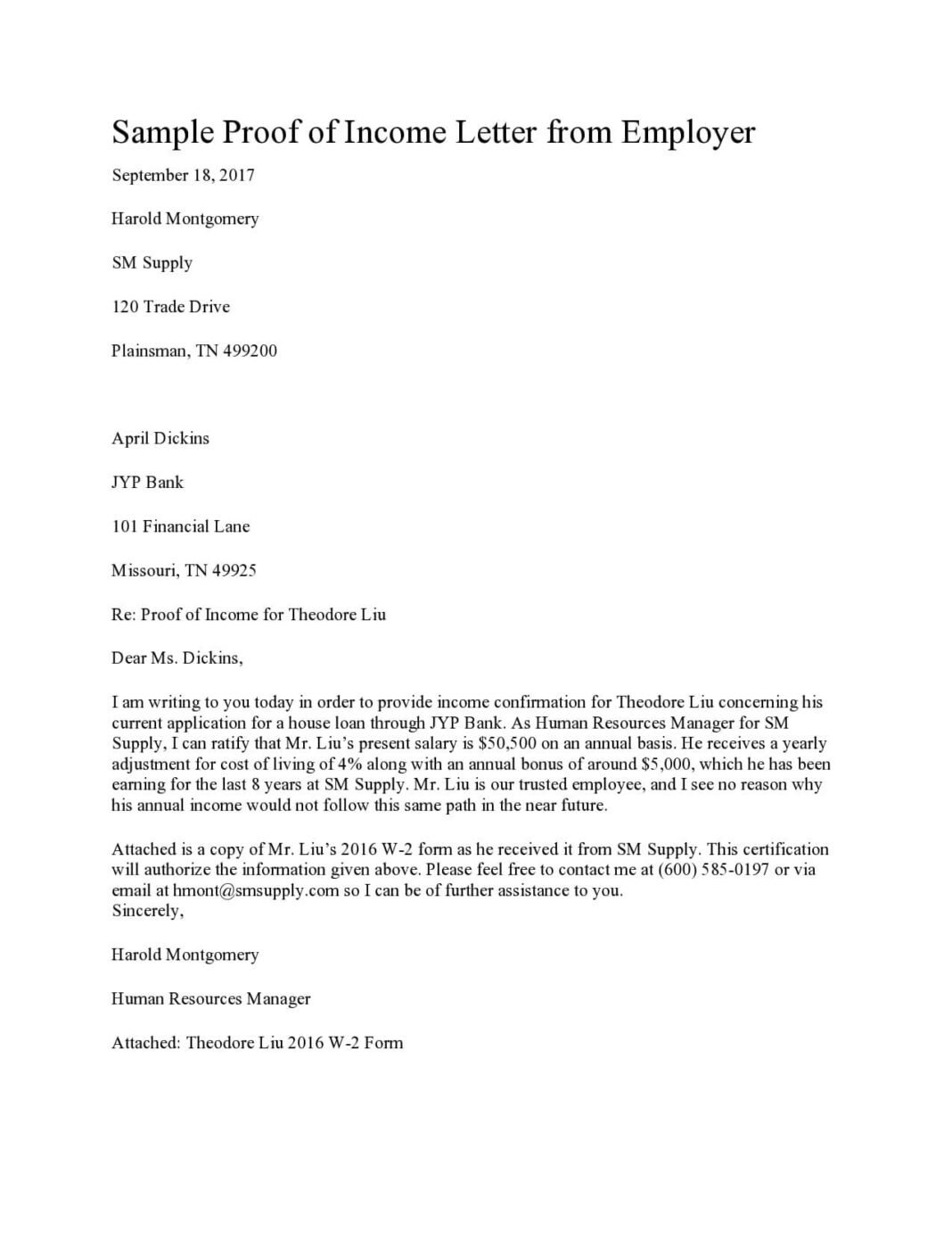 38+ Income Varification And Proof of Income Letters Samples