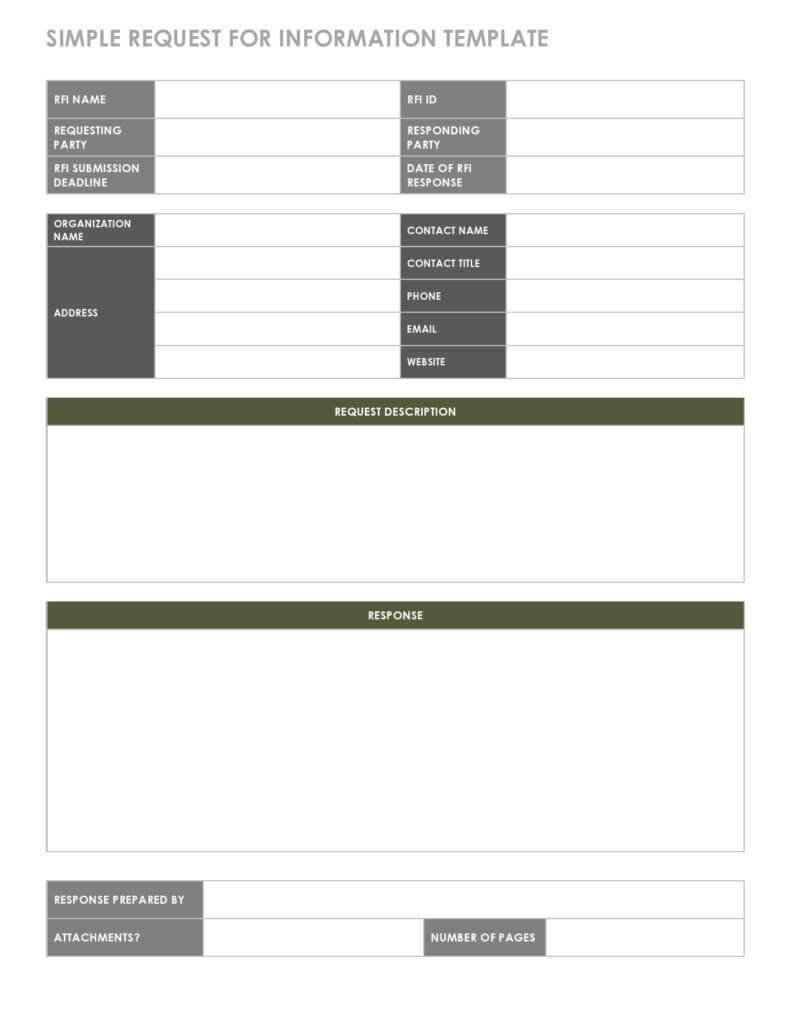 35+ Request For Information Templates | Sample (RFI) Forms