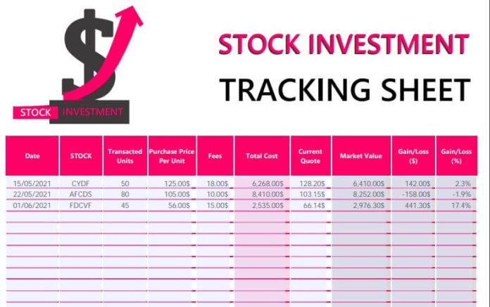 26+ Investment Tracking Spreadsheets (Google Sheets & Excel)