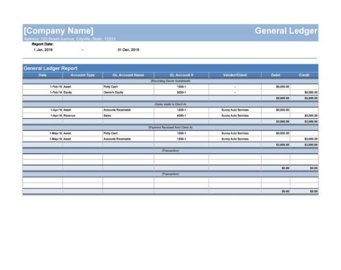33+ Sample General Ledger Templates ( Excel & MS Word) Format