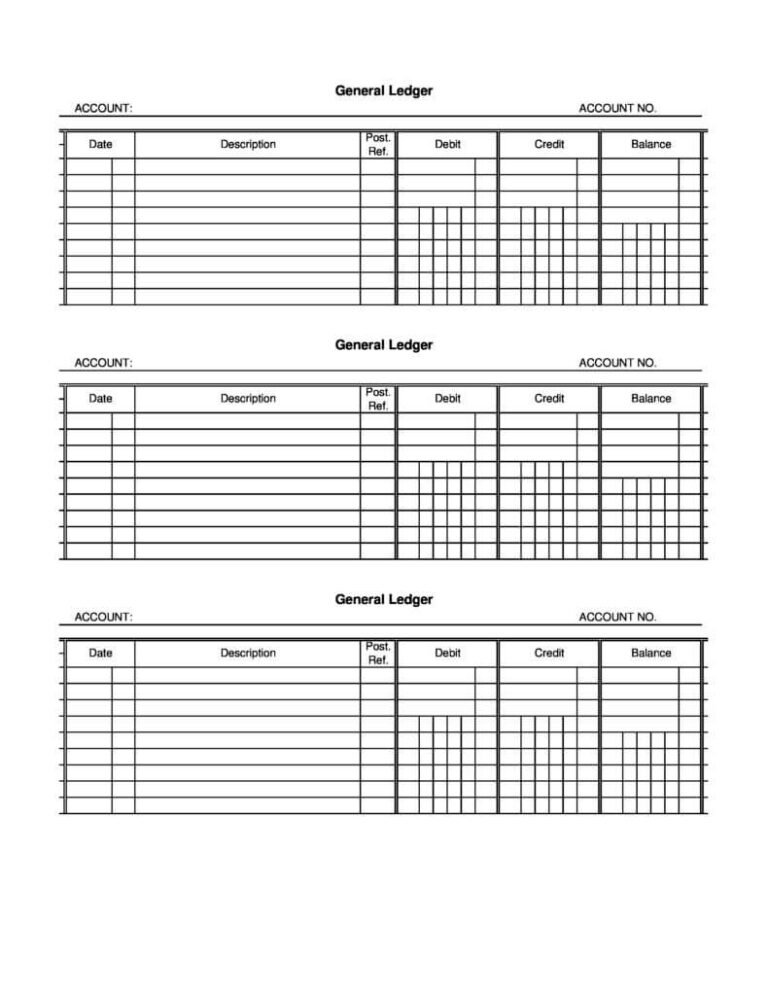 33+ Sample General Ledger Templates ( Excel & MS Word) Format