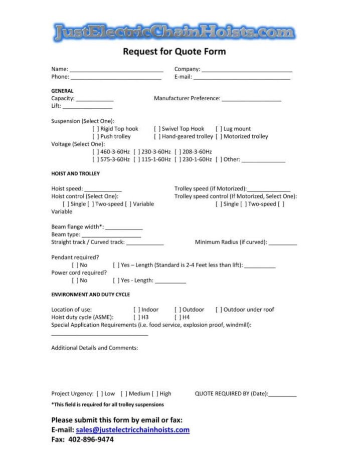 40+ Example Request For Quote Templates & Forms