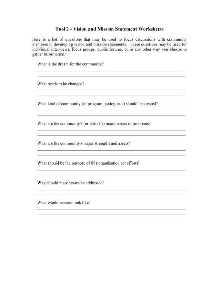 36+ Printable Mission Statement Templates For Business & Personal