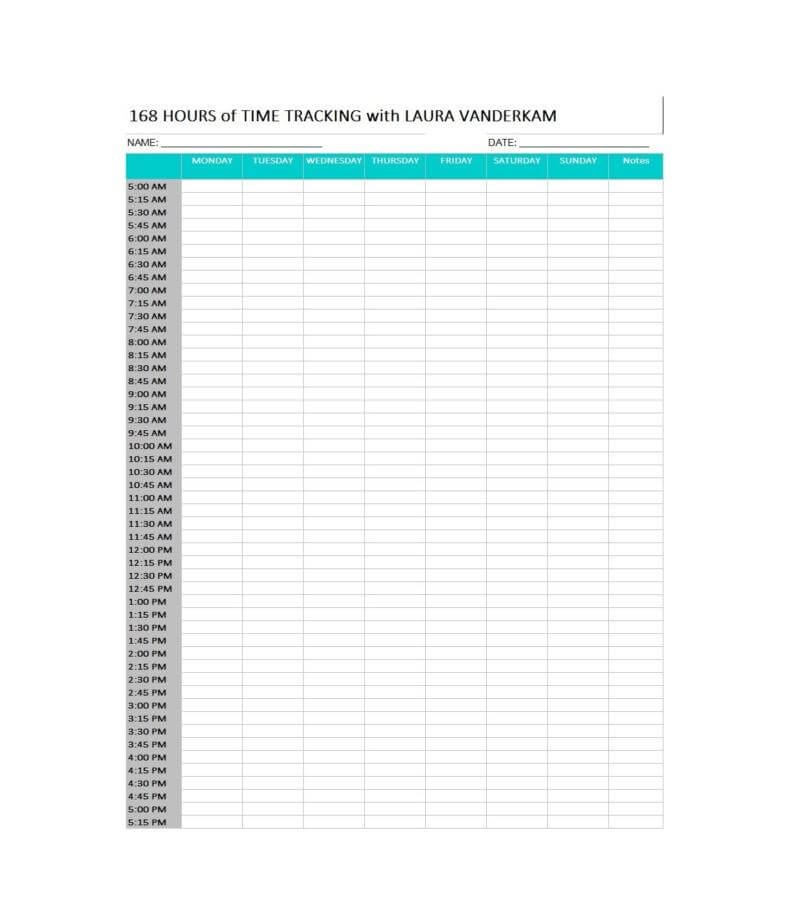 36+ Useful Time Tracking Spreadsheets (Excel Templates)