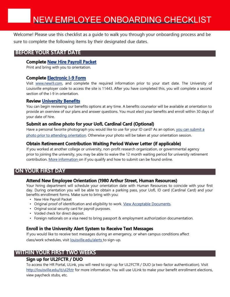 40+Sample New Hire Checklist Templates in PDF, Word & Excel